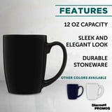 Curved Java Coffee Mug Set - 10 Pack - 12 Oz. - Stoneware Restaurant ...