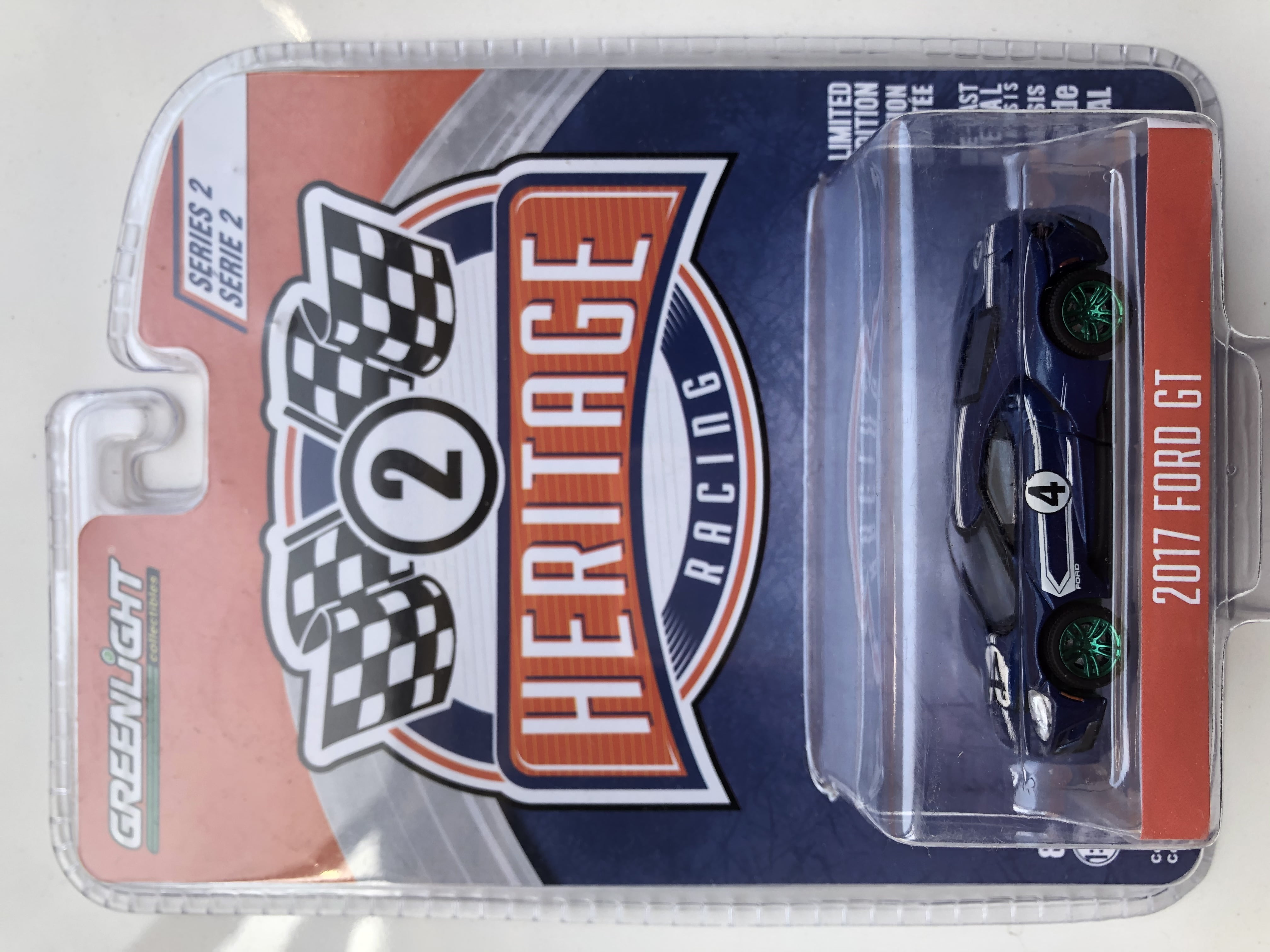 GREENLIGHT 1:64 HERITAGE RACING 2017 FORD GT GREEN MACHINE CHASE 13220 ...