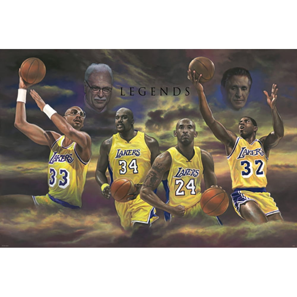 Poster - Studio B - Laker Legends - Regular Poster 36x24" Wall Art ...