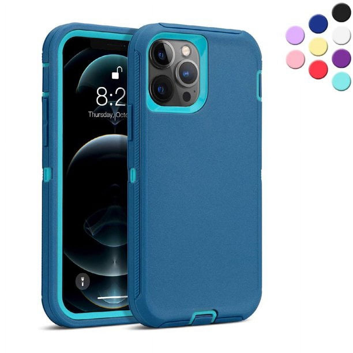 Flyflise Iphone 12 Pro Max Heavy Duty Defender Case - Black Iphone 12 Pro Max