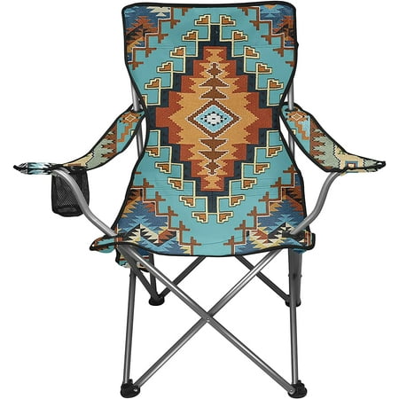 MSYMY Boho Aztec Folding Camping Chair Heavy Duty Collapsible Steel ...