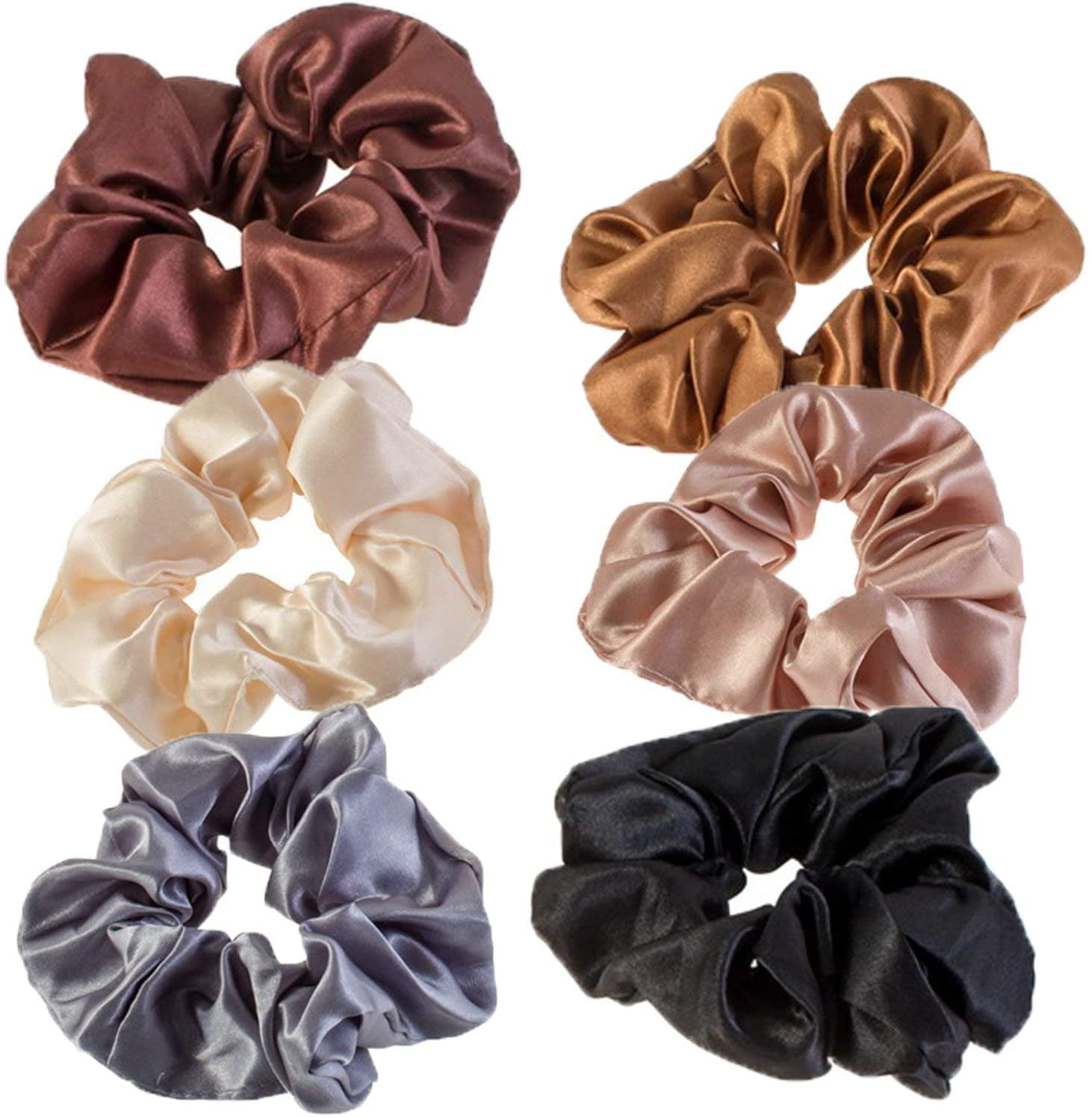 LIURUIJIA 6 Colors Elastic Ponytail Hair Bobbles Soft Than Normal Hair ...