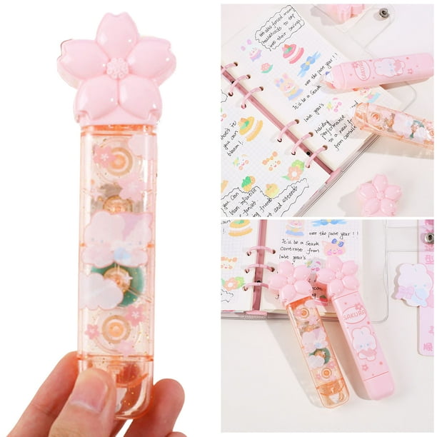 Correction Tape 2-in-1 Adorable Cherry Blossom-Shaped Lid Correction ...