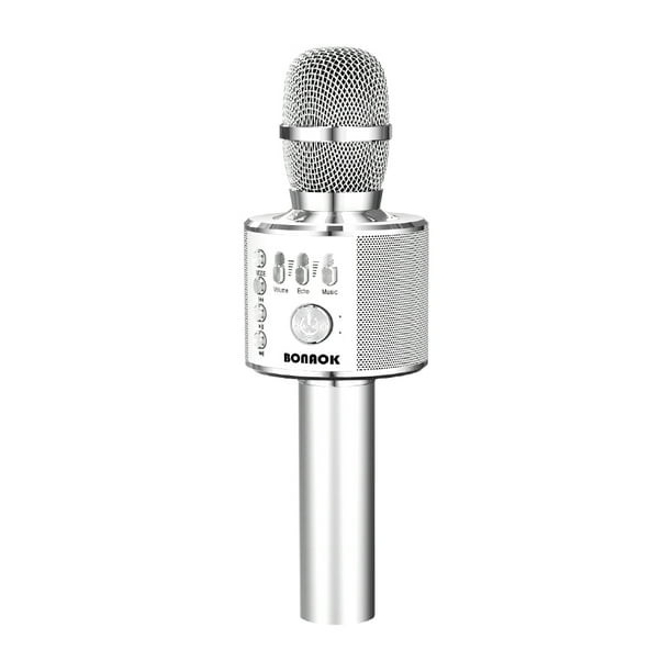 BONAOK Wireless Bluetooth Karaoke Microphone,3-in-1 Portable Handheld ...