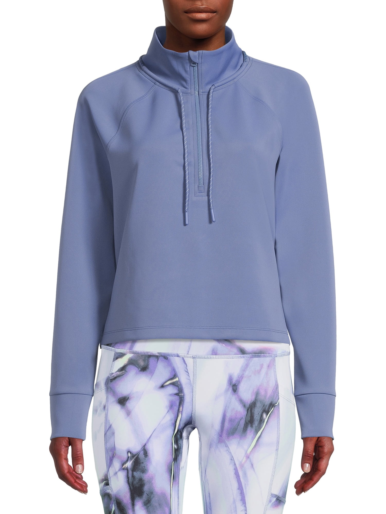 Avia Women’s Quarter-Zip Scuba Pullover With Adjustable Drawcord ...