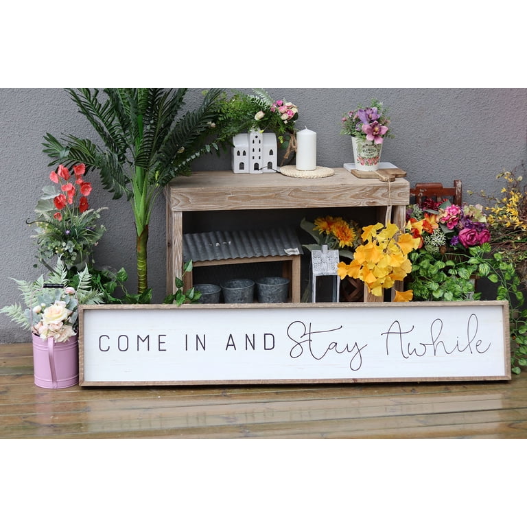 store deals Horizontal Welcome Come In And Stay Awhile This Is Where ...