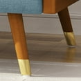 GDF Studio Greta Mid Century Modern Fabric Club Chair, Blue - Walmart.com