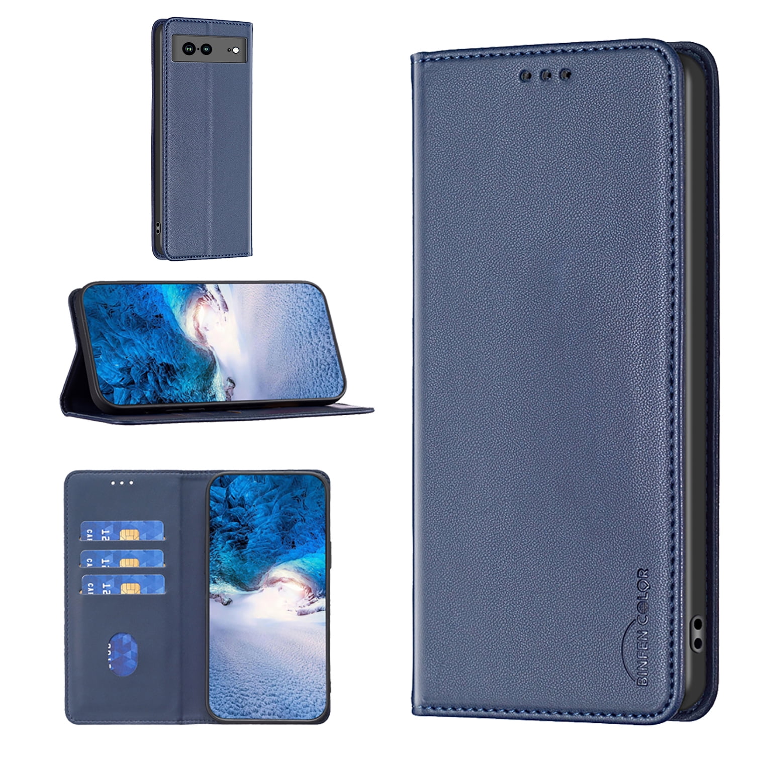 Feishell for Google Pixel 7a Flip Wallet Case with ID Credit Card Slots ...