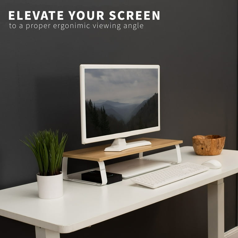 Desktop Monitor Stand Wooden Monitor Riser Tv Stand For Home Office