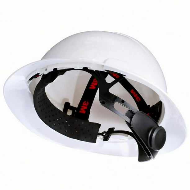 3M SecureFit 4-Point Ratchet Full Brim Hard Hat White - Walmart.com