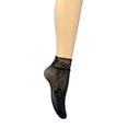 AVRNLIQ Womens Scalloped Lace Fishnet Ankle Socks One Size Fits Most ...