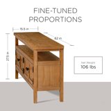 Maven Lane Turner Wooden Media Unit in Antiqued Natural Finish ...