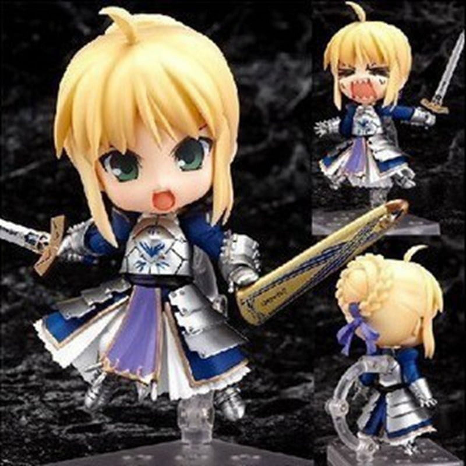 New Fate Stay Night Saber Super Movable Edition Action Figure Anime Figure 10cm Q Version Figure Staute Collectible Model