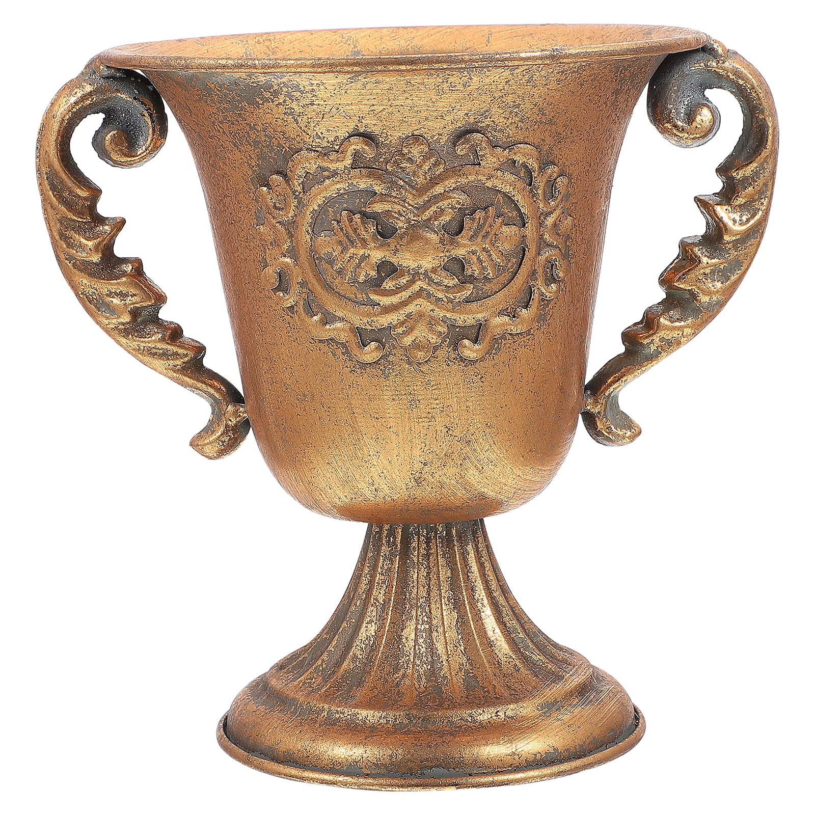 EeaseMX Trofeo en forma de flores plantador de hierro maceta flor retro ...