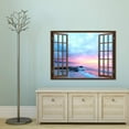 IDEA4WALL Fake Brown Window Beach Peel and Stick Wallpaper Removable ...