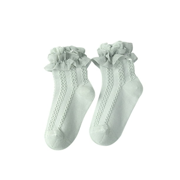 Baby Toddlers Girls Cotton Princess Style Ruffles Lace Top Frilly Mesh ...