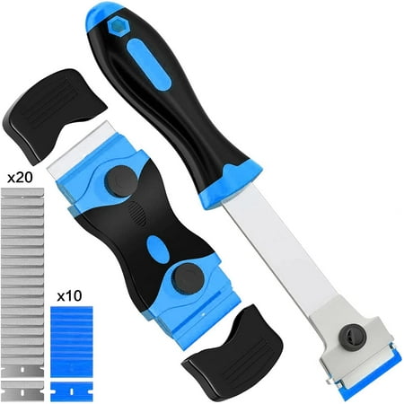 Jamsnyc Glass Scrapers, 2 PCS Blade Scraper Tool, Ceramic Hob Scraper ...