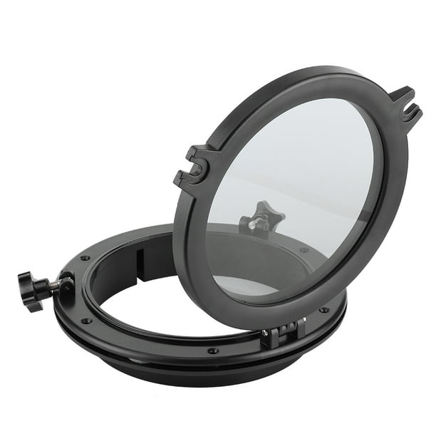 Tempered Glass Porthole, Universal Boat Porthole Black Round Sturdy ...