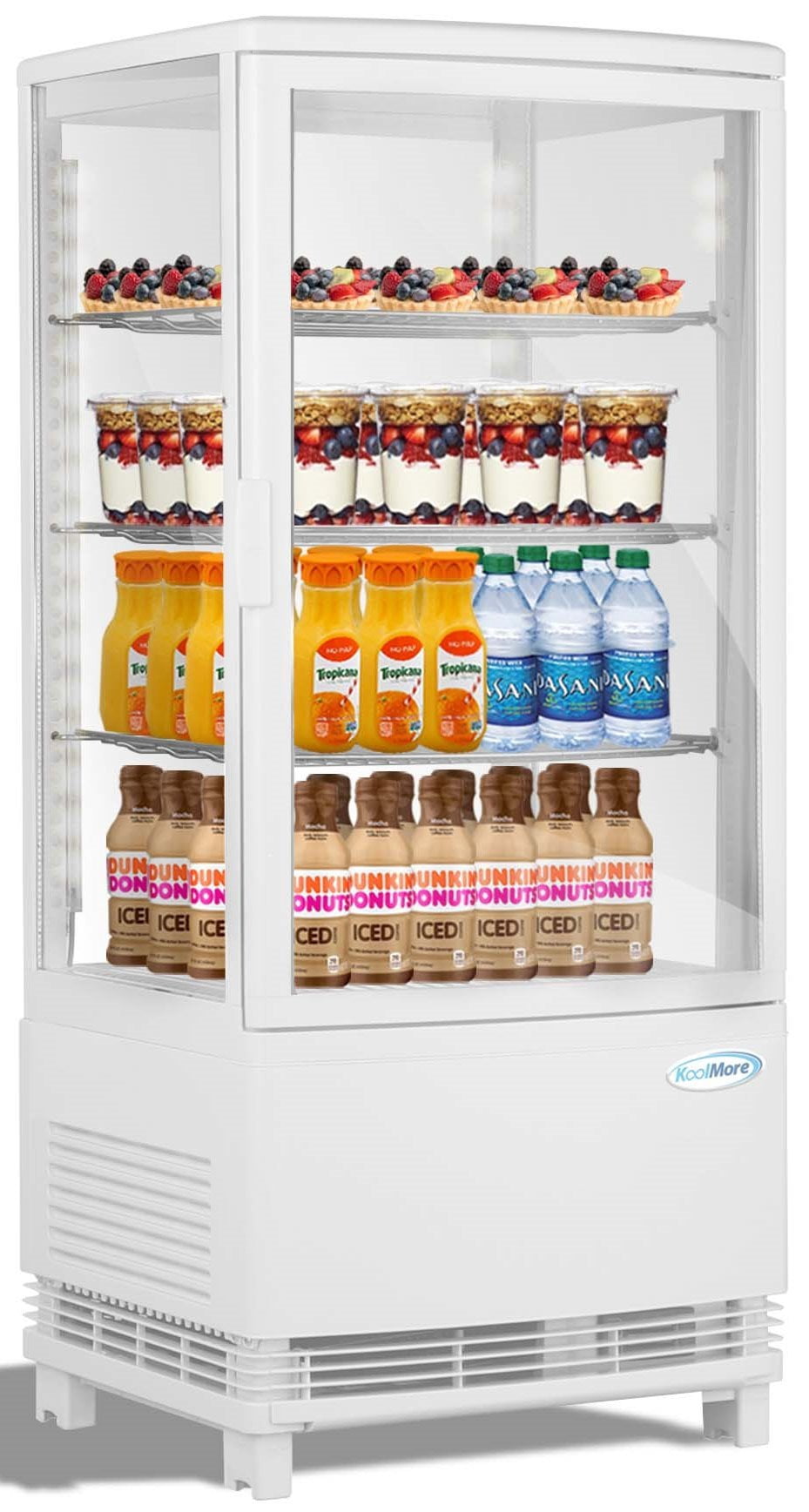 KoolMore 17 in. White Countertop Display Refrigerator – 3 Cu. ft ...