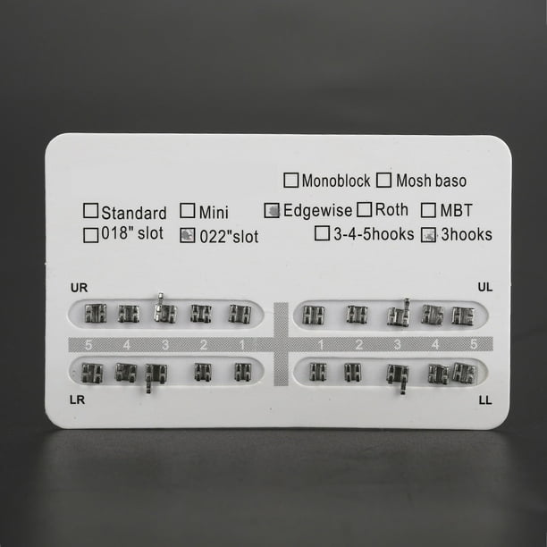 Tooth 10 Packs Metal Teeth Orthodontics Brackets Braces Mini With Hook ...