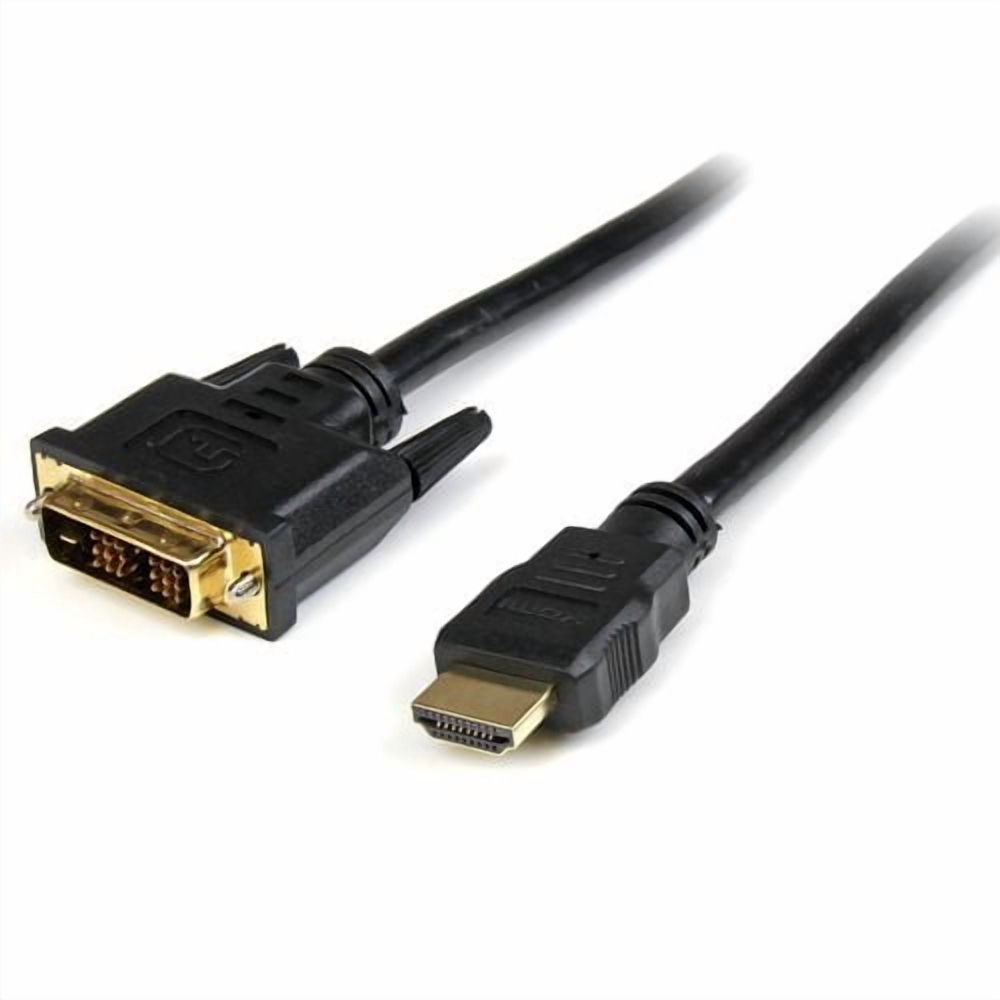 StarTech. com HDMIDVIMM6 HDMI to DVI Cable - 6 ft / 2m - HDMI to DVI-D Cable - HDMI Monitor Cable - HDMI to DVI Adapter Cable
