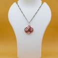 Tibetan Silver Handmade Double Dorje Pendant Necklace with Coral – Boho ...
