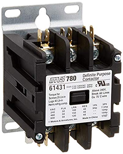 MARS - 61431 Screw Terminal-Contactor 3 Pole 30 Amp 120V | Walmart Canada
