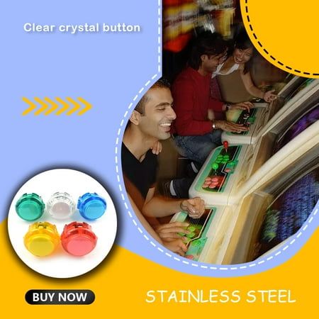 Push Button Game Machine Transparent Clear Fittings Vending Arcade Self-Assembly DIY Console ...