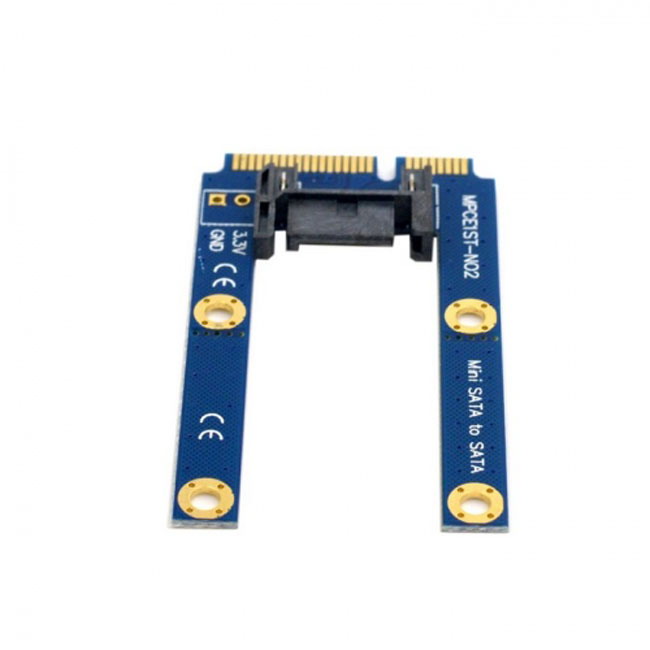 FVH 50mm Mini PCI-E mSATA SSD to Flat SATA 7pin Hard Disk Drive PCBA ...