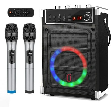 JYX Karaoke Machine with 2 Wireless Microphones,Bluetooth Karaoke ...