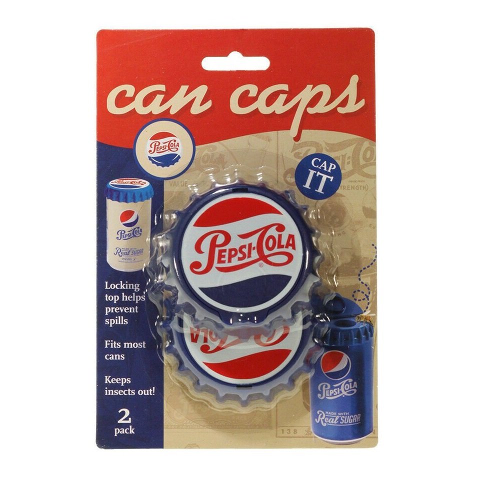 Pepsi Heritage Logo Snap & Sip Soda Beverage Pop Can Cap Lid Cover - 2 ...