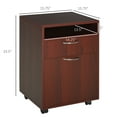 Mobile Storage Cabinet with Drawer and Door, Rolling Printer Stand with ...