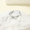 Suplight 925 Sterling Silver Wishbone Ring Dainty V Shaped Wedding Band ...