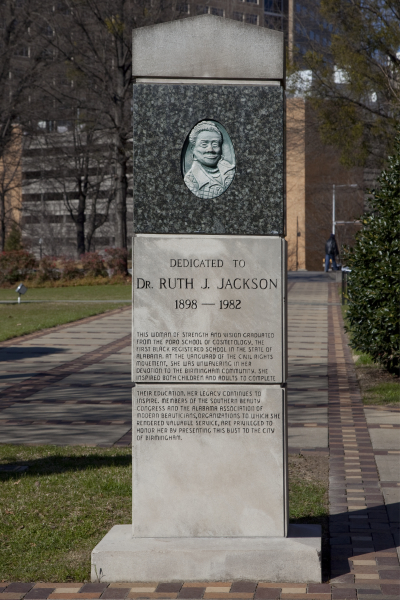 Print: Dr. Ruth J. Jackson Memorial, Kelly Ingram Park, Birmingham ...