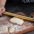 ReaNea Gold Rolling Pin 16.7" Stainless Steel Matte Roller Rolling Pin ...