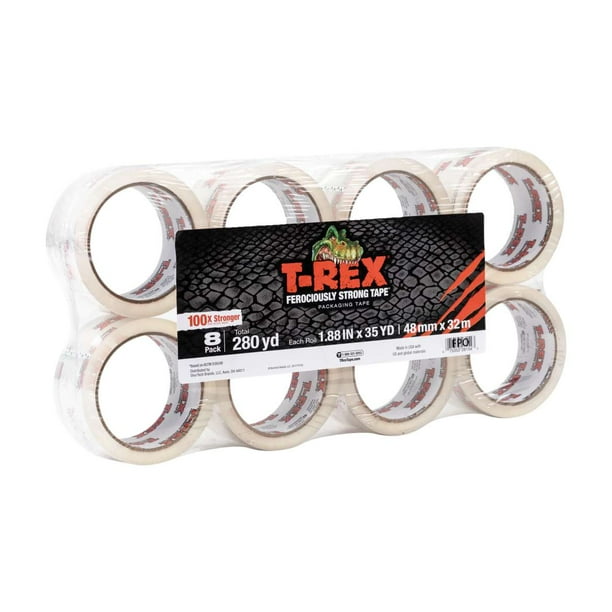 T-REX Packaging Tape - Clear, 1.88 in. x 35 yd., 8-pack - Walmart.com