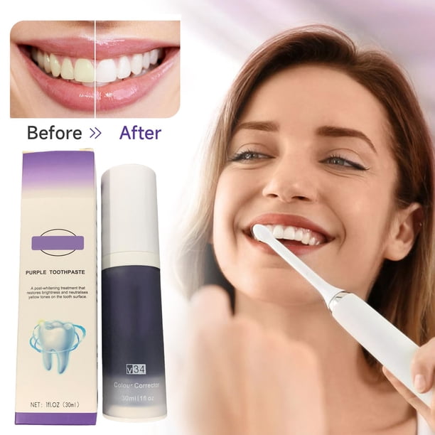 SDHJKSIN Purple Toothpaste Teeth Oral Cleaning 30ml Water Pick Teeth ...