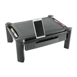 Innovera Large Monitor Stand with Cable Management and Drawer, 18 3/8 ...
