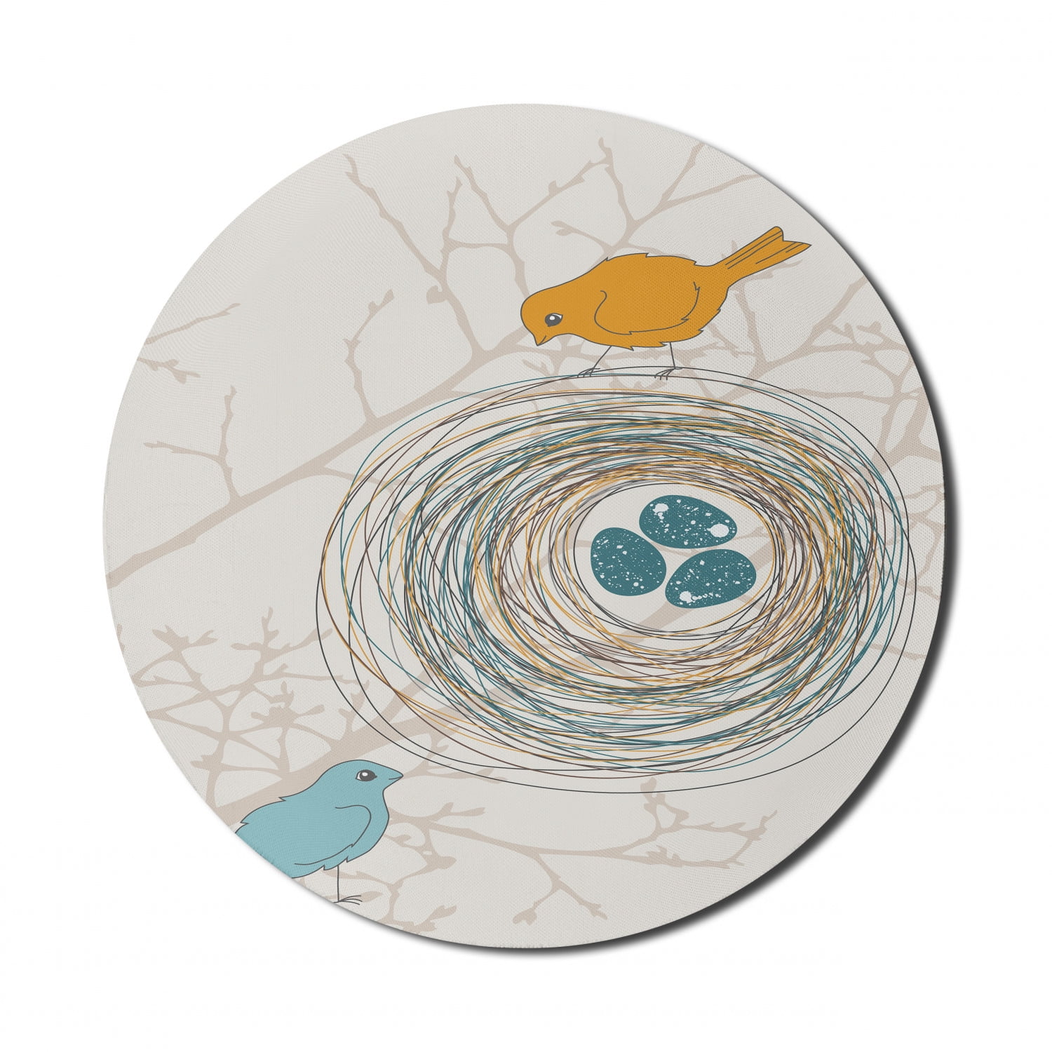 Birds Mouse Pad for Computers, Heart Warming Scene of Parent Birds ...