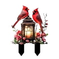 Floleo Clear Acrylic Garden Decor Columns with 2D Red Bird and Lantern ...