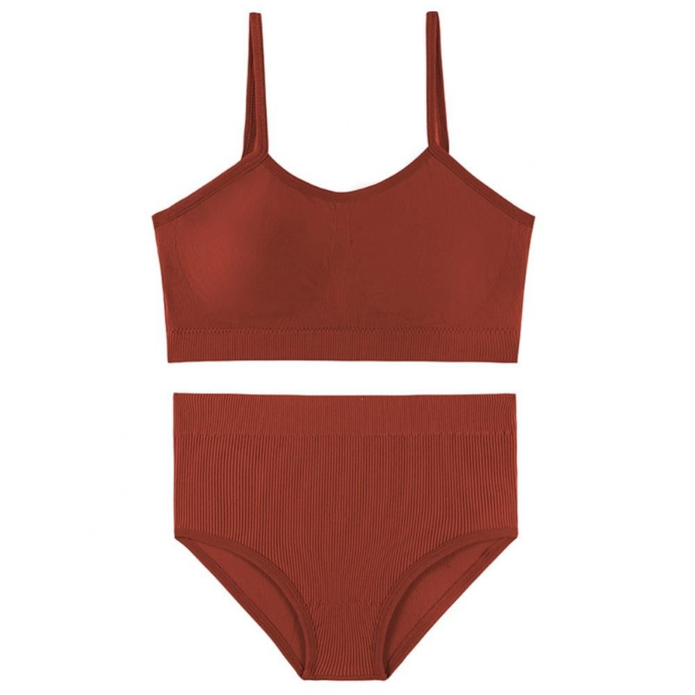 Xmarks Womens Mini Camisole Bra And Panty Set Padded Bra Tank Top Bra With Straps Seamless