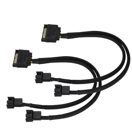 SATA 15Pin to 2*4Pin Cooling Cooling Fan Adapter Fan Sata Power Adapter ...