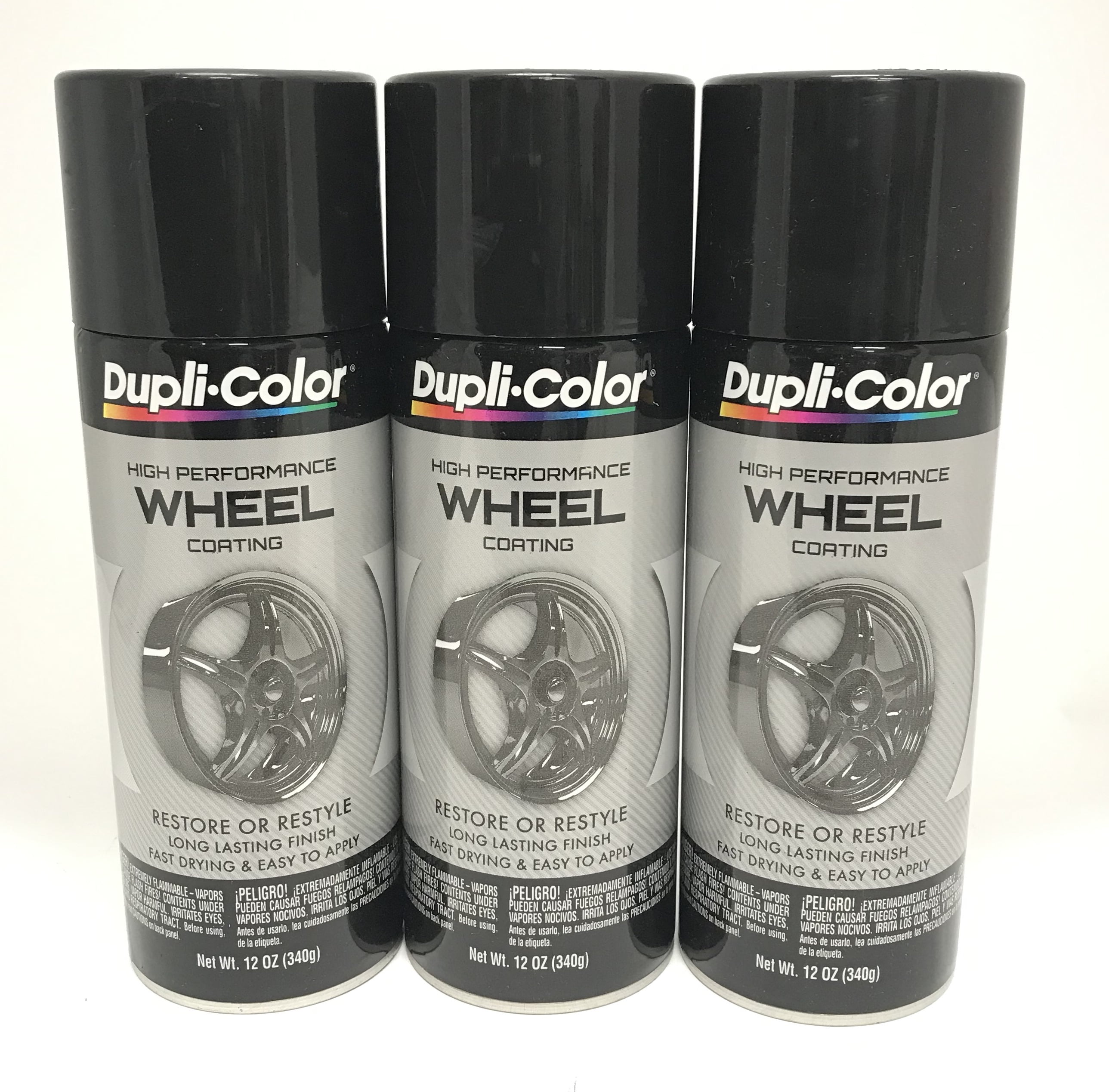 Duplicolor HWP108 - 3 Pack Wheel Coating Spray Paint Gloss Black - 12 ...