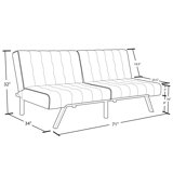 DHP Emily Convertible Tufted Futon Sofa, Gray Linen - Walmart.com