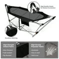 Topbuy Portable Folding Hammock Free Standing Hammock W/ Stand-Folds ...