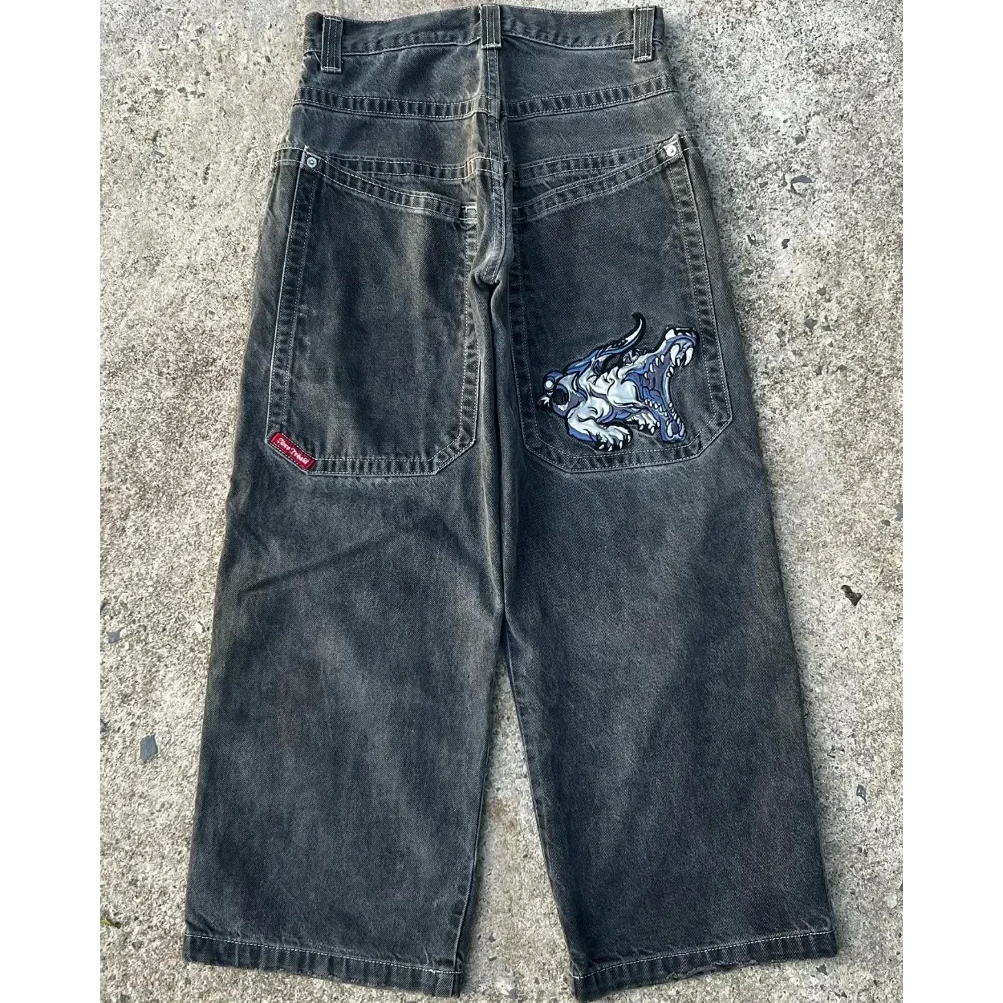 Click here for Luhan Jnco Y2k Baggy Jeans Men Harajuku Vintage Go... prices