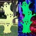 Vikakiooze Halloween Decorations: 3 Luminous Ghosts Yard Signs Stakes ...