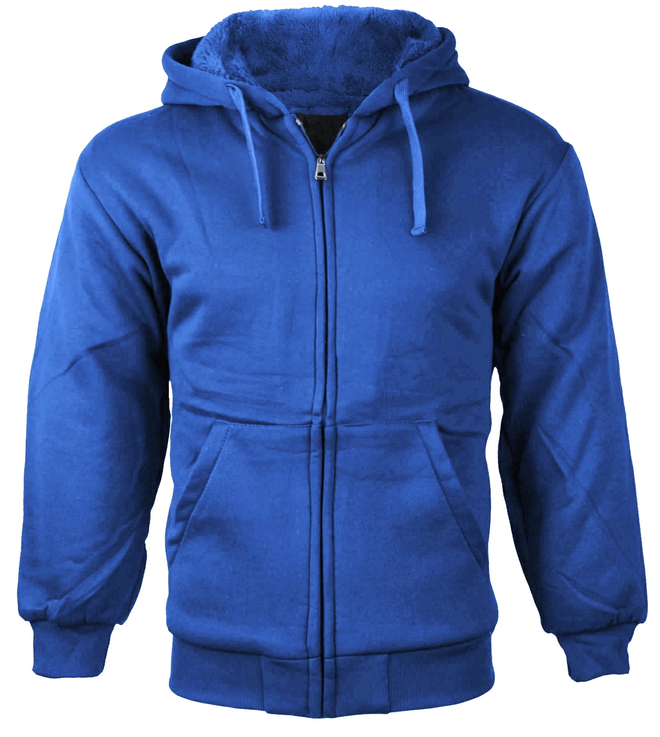 Boys Kids Athletic Soft Sherpa Lined Fleece Zip Up Hoodie Sweater ...
