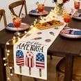 Beautynvta 4th of July Table Runner, America Flag Stars Stripe Ice ...