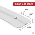 Fenpro Chain-Link Fence Blade Slats with Bottom Lock (6-ft, White ...